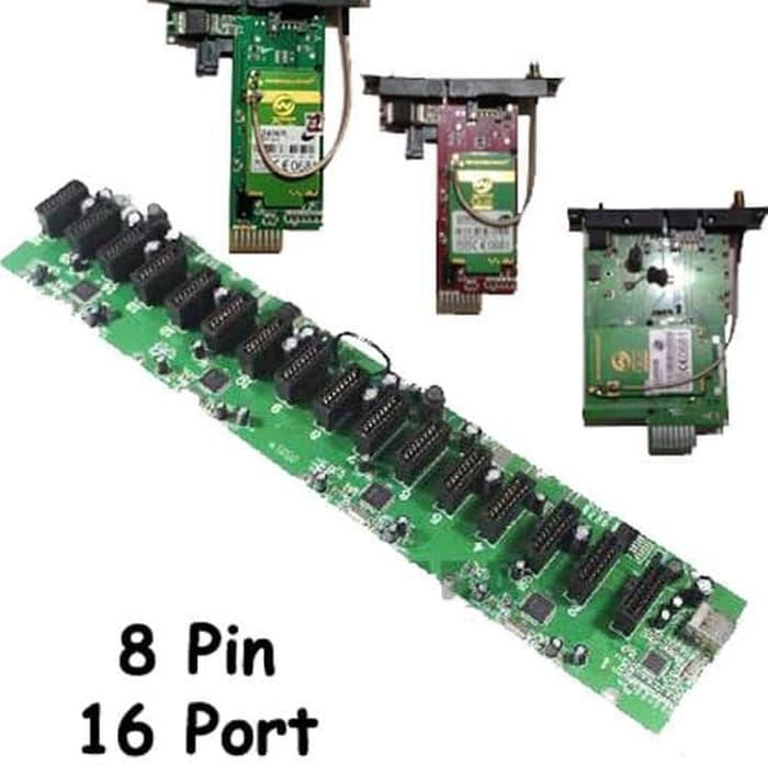 Jual Modem Pool - Mainboard Modem Pool 16Port | Shopee Indonesia