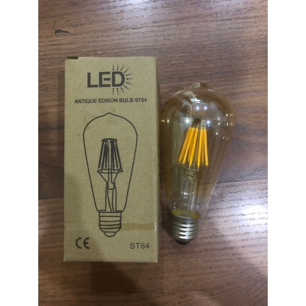 Jual Lampu bohlam LED ST64 filamen Edison 10 watt E27 kaca teh | Shopee ...