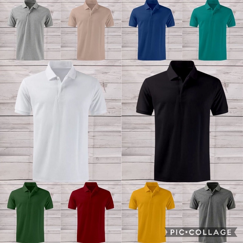 Jual Kaos polo polos / Kaos kerah / Kaos wangki | Shopee Indonesia