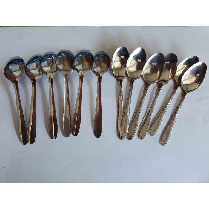 Jual SENDOK GARPU MAKAN STAINLESS STEEL MURAH LUSINAN SET 12 PCS ...