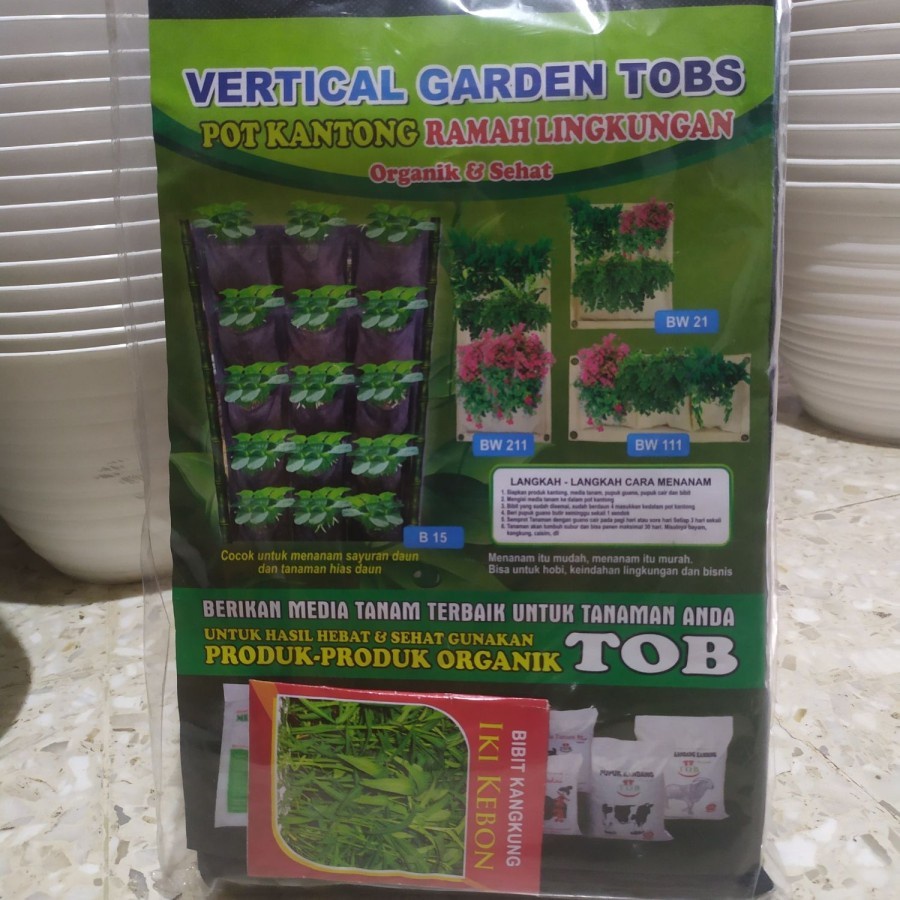 Jual Vertical garden tob pot kantong - wall planter 15 kantong | Shopee ...
