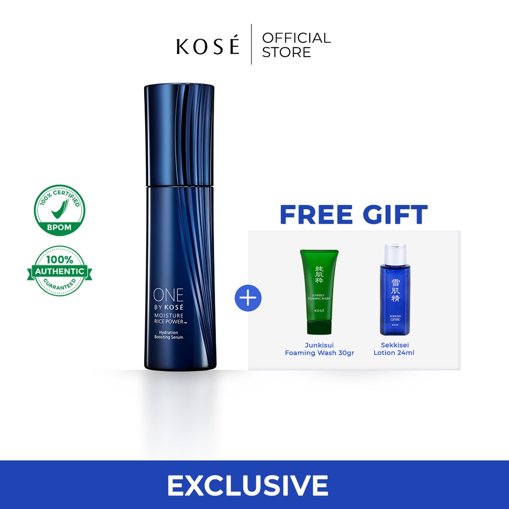 Jual One By Kose Moisture Rice Power 120ml [FREE Junkisui Face Wash 30gr + Lotion 24ml] | Shopee ...