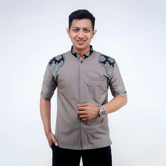 Jual Baju batik pria hem kolo btik kombinasi Batik Pekalongan seragam ...