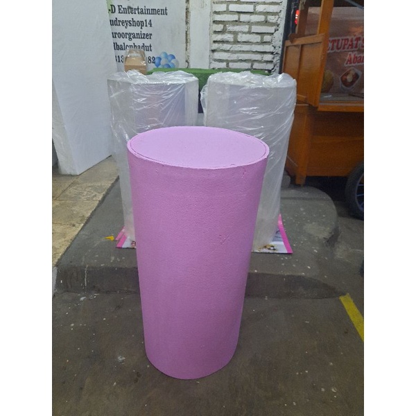Jual Meja bulat 80cm,Meja tabung,Meja styrofoam,meja dekor | Shopee ...