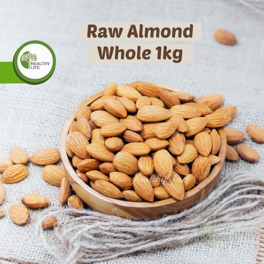 Jual Raw Almond Whole 1kg (Almond Mentah) Tanpa Cangkang | Shopee Indonesia