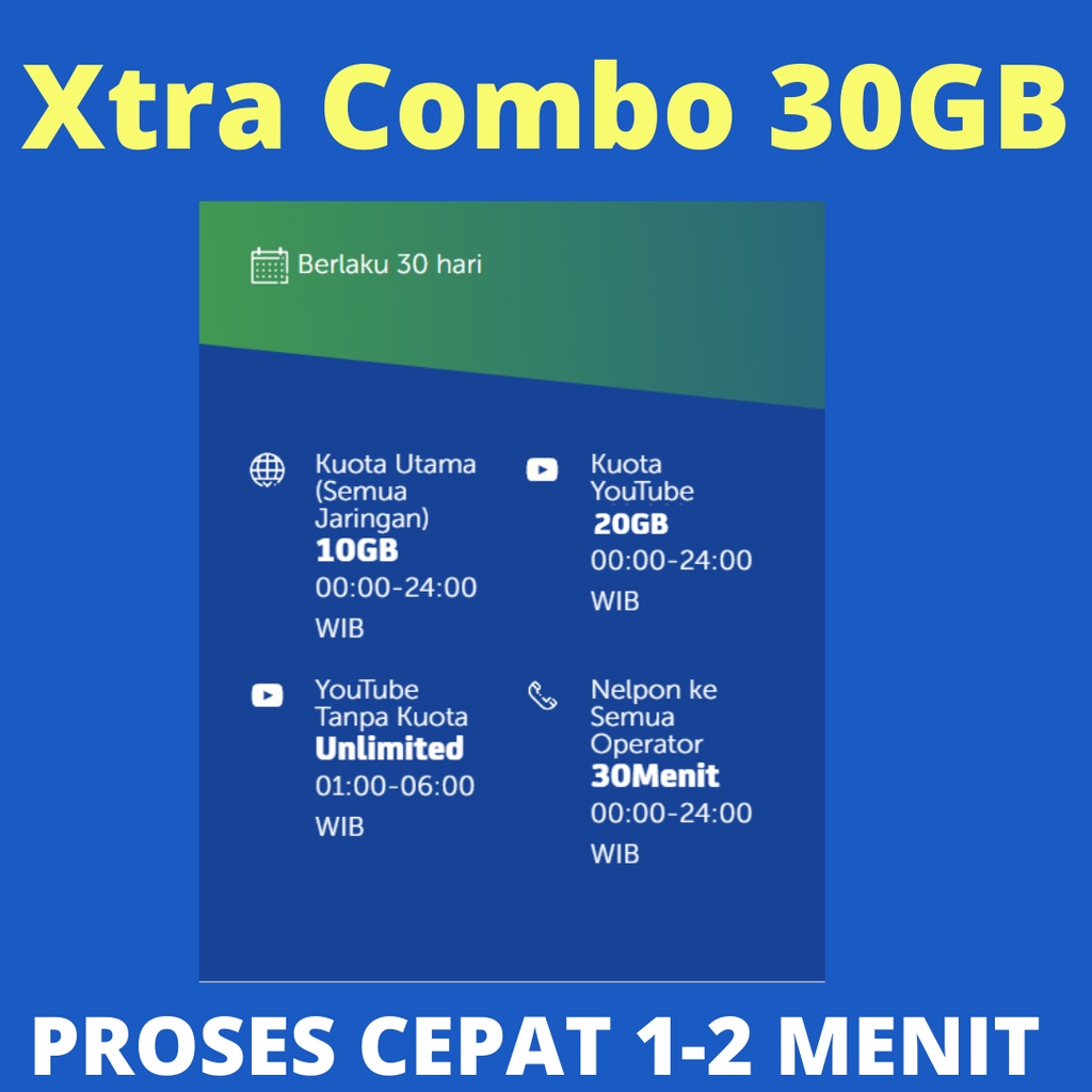Jual TERMURAH PAKET DATA XL XTRA COMBO, XTRA XOMBO FLEX,HOTROAD | Shopee Indonesia