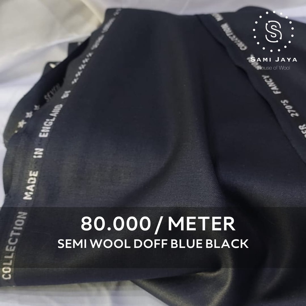 Jual Kain Bahan Jas & Celana Wedding SEVEN LONDON Semi Wool Doff Blue ...