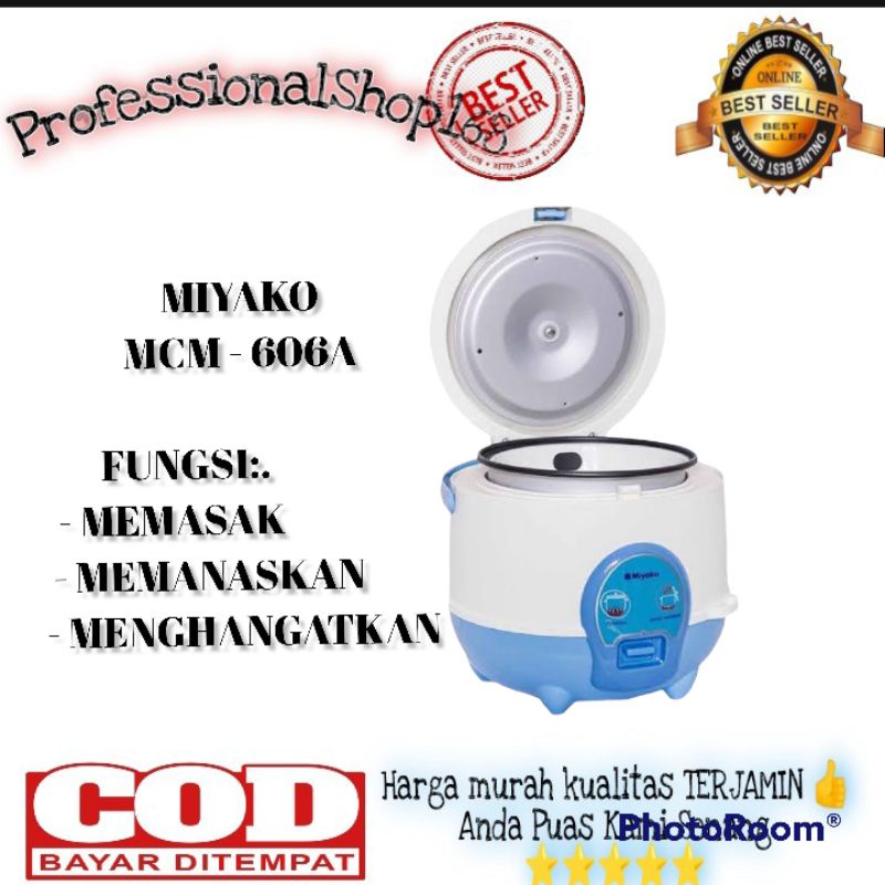 Jual PS - Perkakas Miyako Rice Cooker Mini MCM 606 0.6 Liter / Mejicom ...