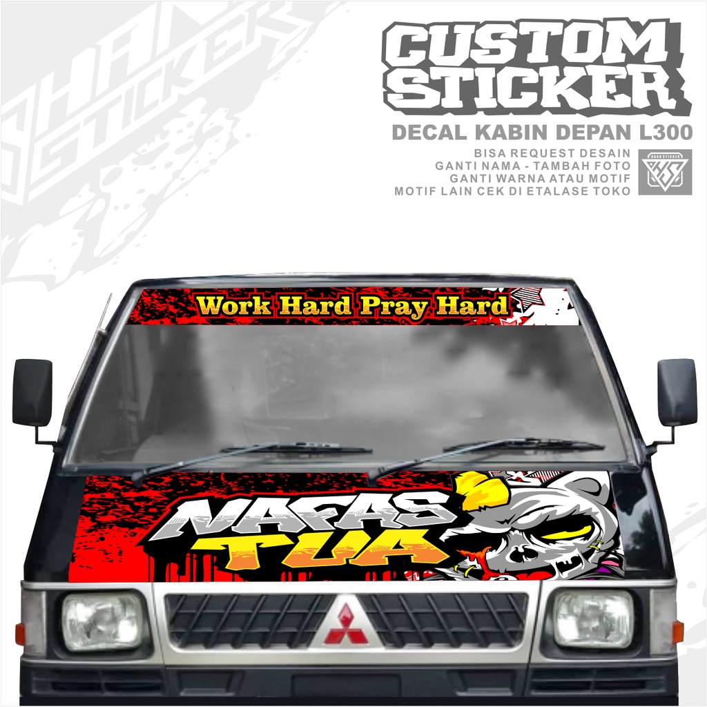 Jual Sticker l300 Atau Decal Print Custom Kabin Depan L300 Bisa Request ...