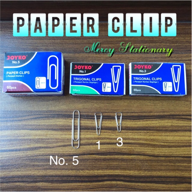 Jual Trigonal Clip Joyko No. 1 No. 3 No. 5 Klip Penjepit Kertas ...