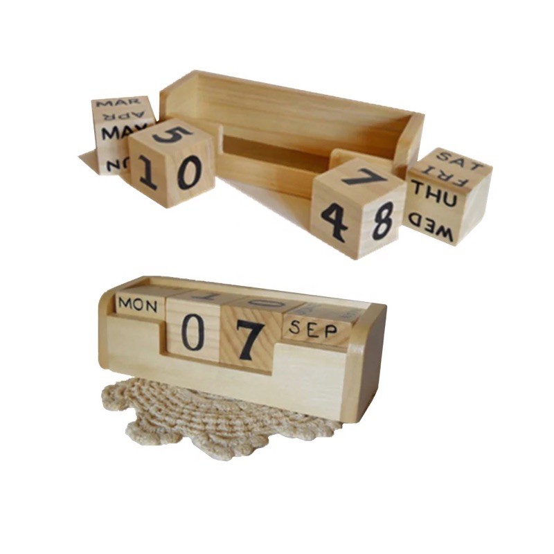 Jual Kalender aesthetic kayu ala korea abadi sepanjang masa hiasan ...
