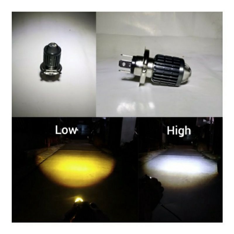 Jual Lampu Led Utama Motor H4 Laser D2-H4 High Low | Shopee Indonesia