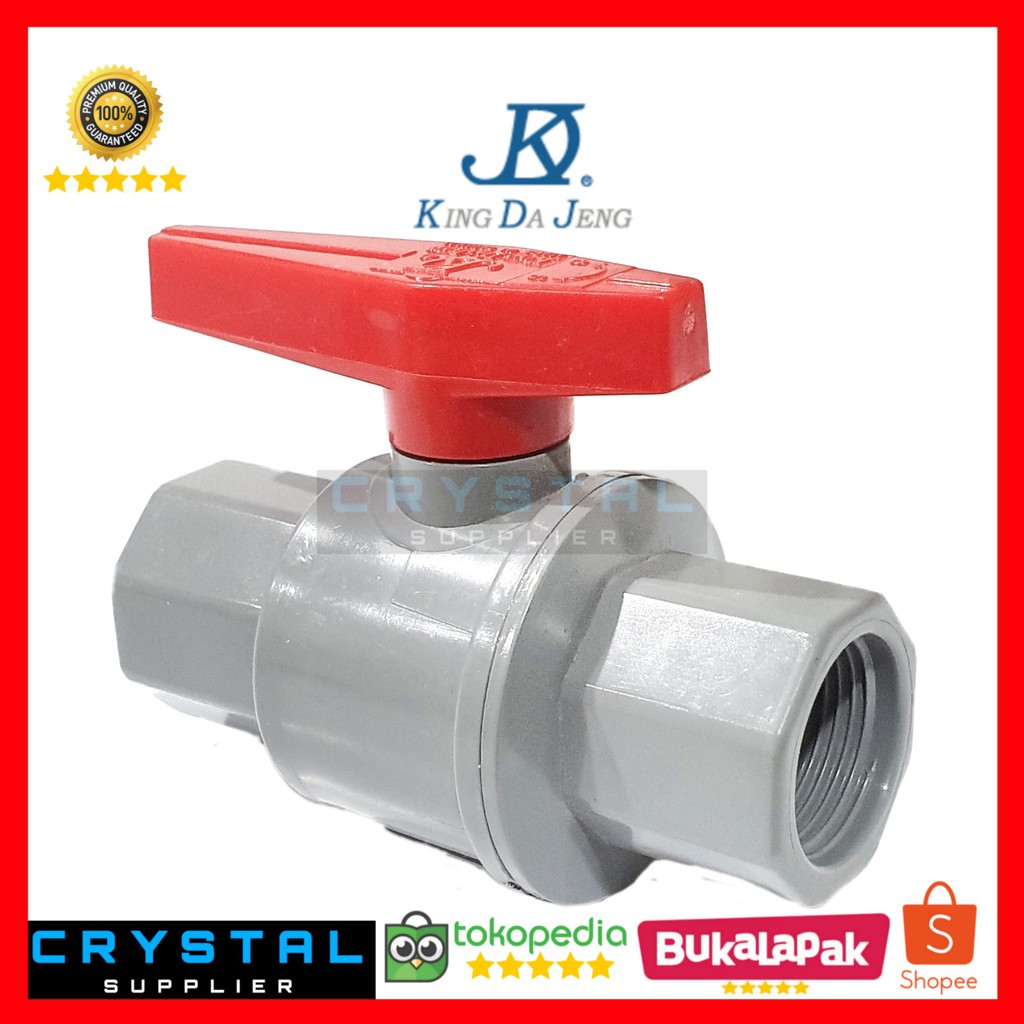 Jual STOP KRAN KDJ 2 1/2" inch PVC Drat / Ball Valve Drat Dalam Plastik | Shopee Indonesia