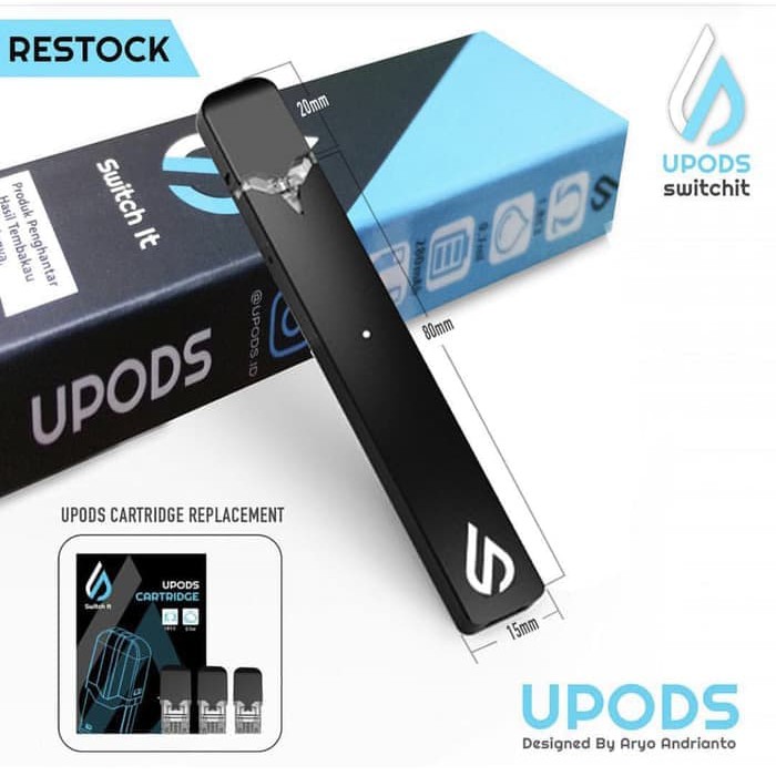 Jual Paket Siap Kebul Upods Switch It - 100% Authentic U Pods Salt Nic ...