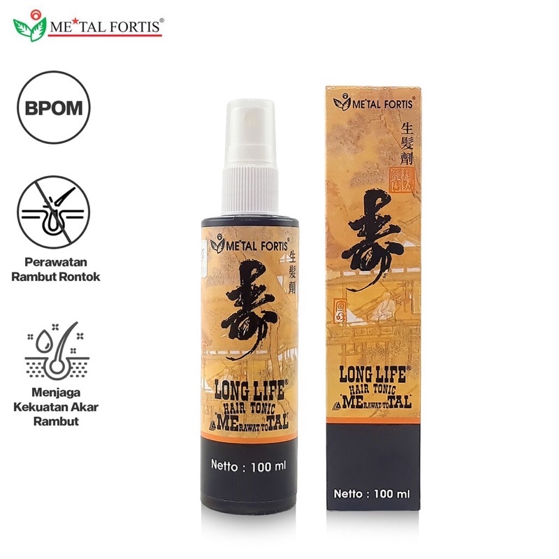 Jual METAL FORTIS Long Life Hair Tonic Black 100 ml Multivitamin Rambut ...