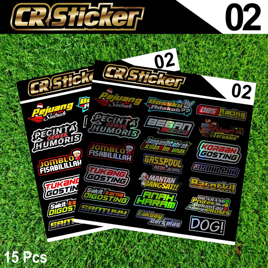 Jual Sticker Kata-Kata Pack Jumlah 20 Sticker Pack Logo, Kata Plus ...