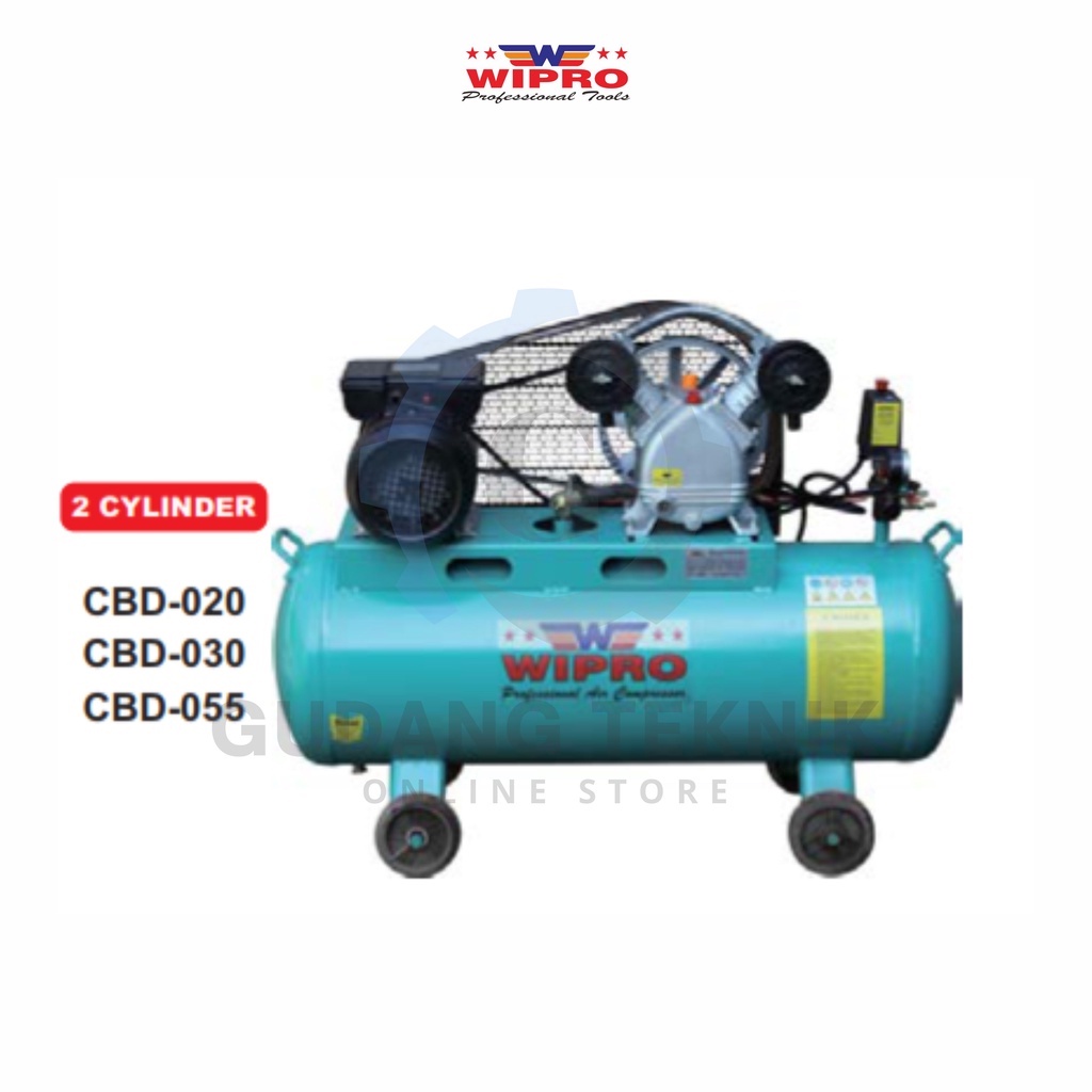 Jual Kompresor Angin 2 HP 80L WIPRO CBD-020 Kompresor WIPRO 2Hp - Air ...