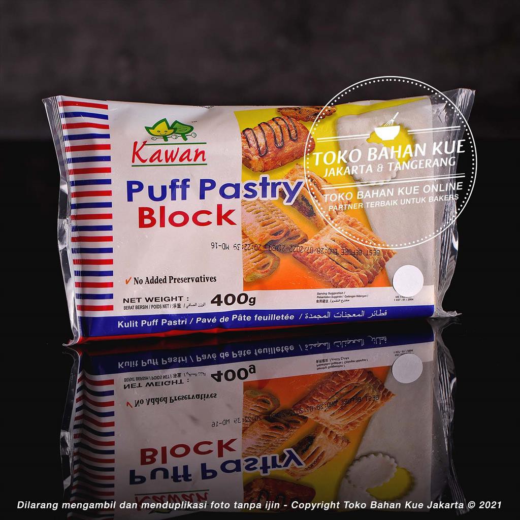 Jual Kawan Puff Pastry Adonan Beku Blok 400gr Dough Roti Beku Block ...