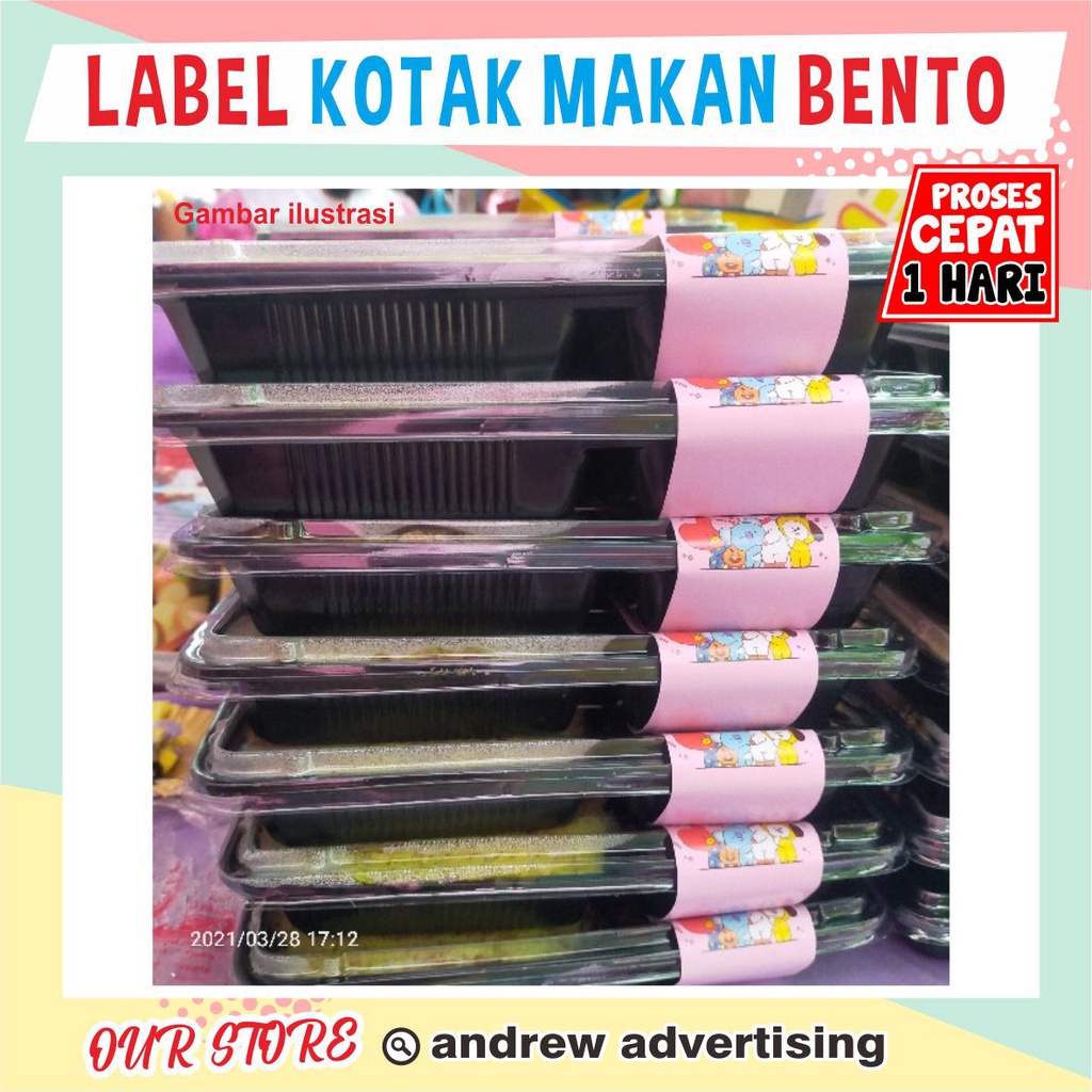 Jual LABEL BENTO / LABEL AQIQAH / LABEL NASI BENTO ULTAH MURAH | Shopee ...