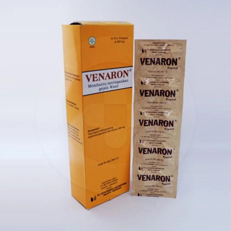 Jual Venaron capsul 300mg obat wasir/ambeien Per Strip 10 capsul ...