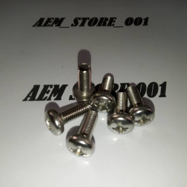 Jual Baut JP M6 X 16 (1.6cm) stainless 304 pan screw | Shopee Indonesia