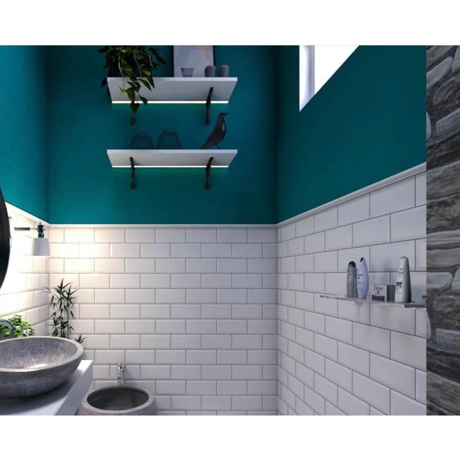 Jual KERAMIK DINDING TEMBOK ROMAN 10X20 CM BEVEL WC TOILET KAMAR MANDI ...