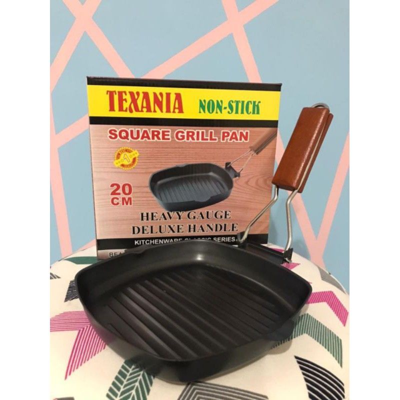 Jual Teflon Wajan BBQ Panggang Goreng Bakar Sate Kotak 20cm - Square ...