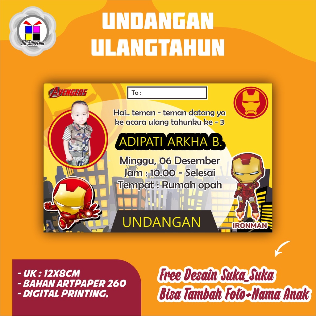 Jual Undangan Karakter Undangan Ulang Tahun Shopee Indonesia