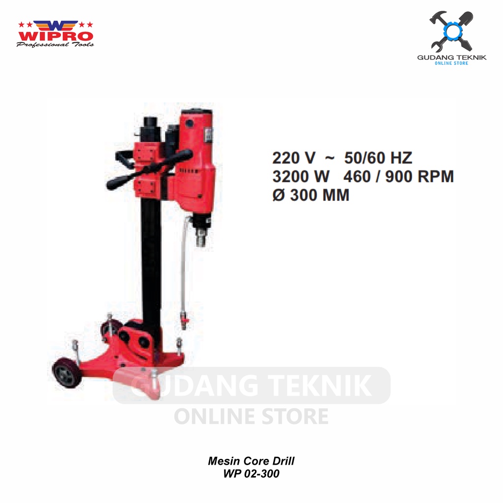 Jual Mesin Core Drill WP02-300 WIPRO / Mesin Bor Coring Beton WIPRO ...