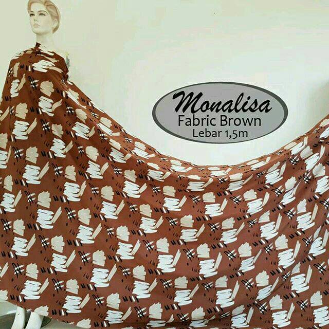 Jual Kain Monalisa fabric brown (0,5m) | Shopee Indonesia