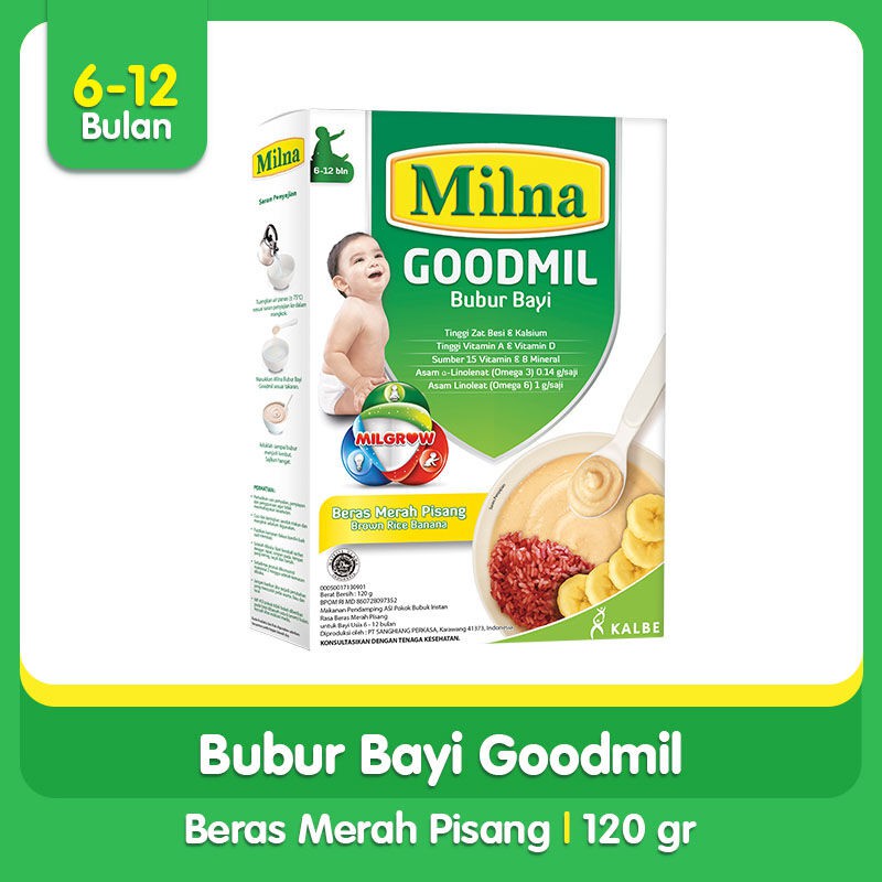 Jual MILNA Goodmil bubur bayi alergi 6-12 / 8-12m bulan, tanpa susu ...