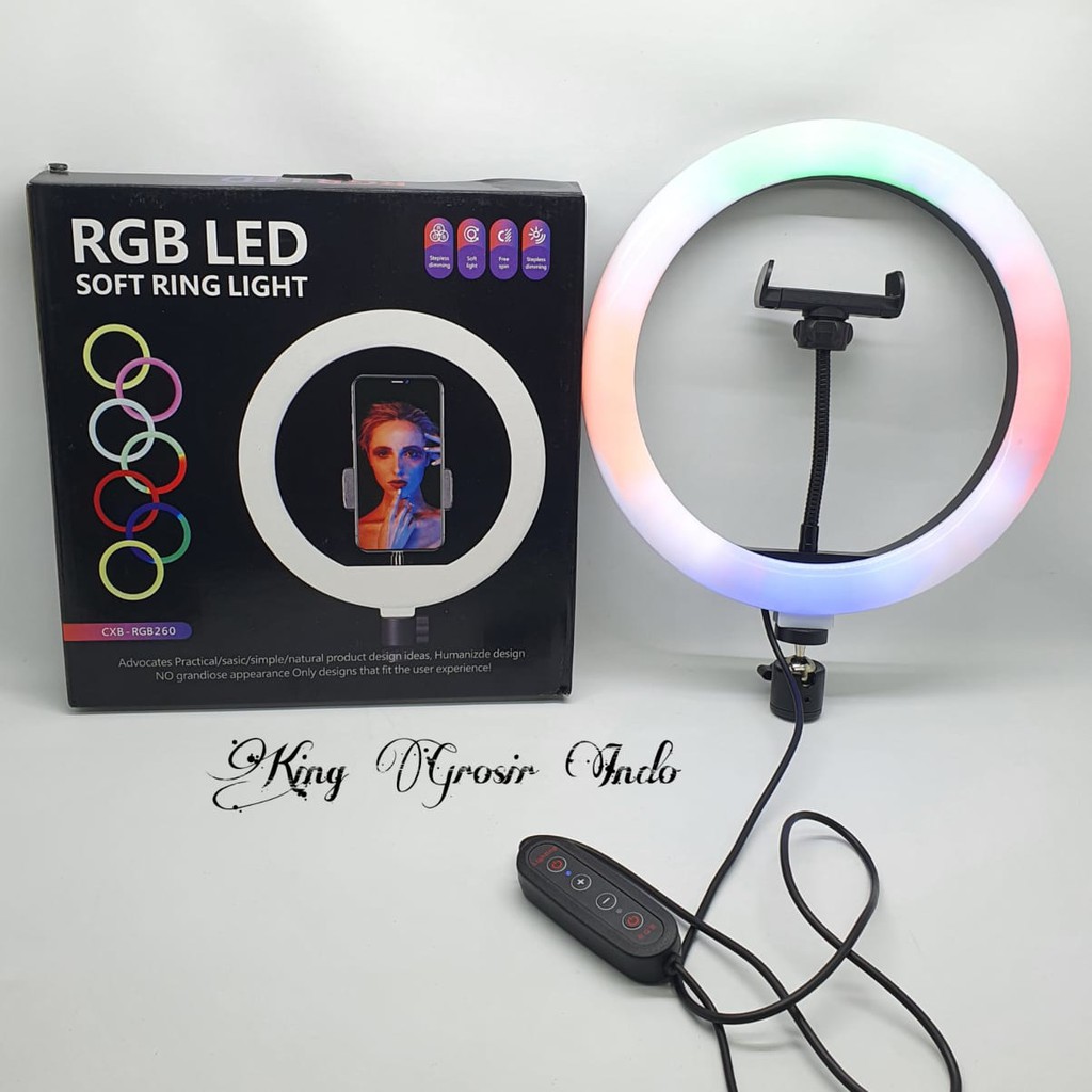 Jual Soft Ring Light RGB LED MJ26 / Lampu Selfie Studio Photo ( 10 Inch / 26 cm ) | Shopee Indonesia