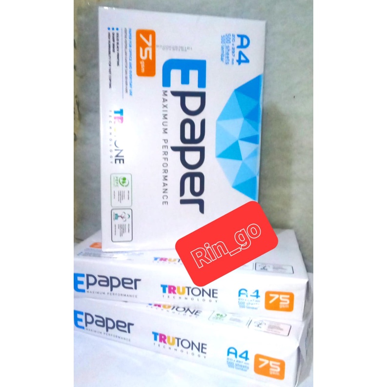 Jual HVS A4 EPAPER 75 gram kertas fotocopy & print | Shopee Indonesia