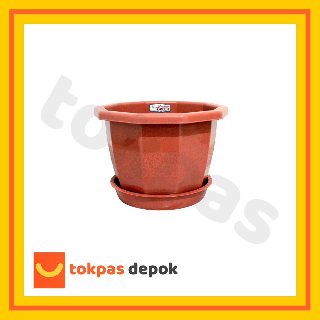Jual Pot Tanaman Bunga Tanaman Hias Beserta Tatakan Ukuran 26 cm Pot ...