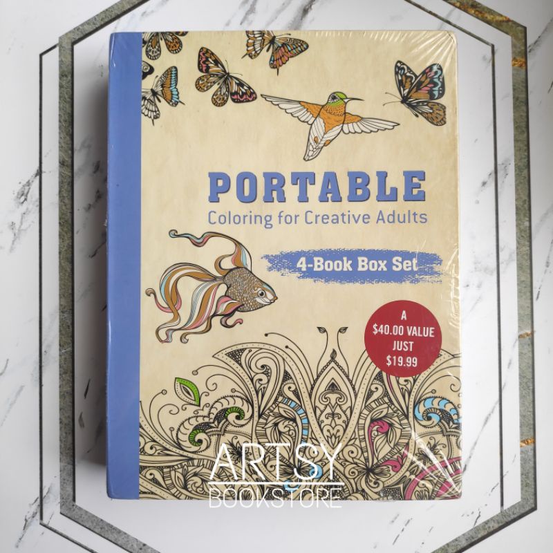 Jual PORTABLE COLORING 4-SET TARGET - Adult colouring book IMPORT ...
