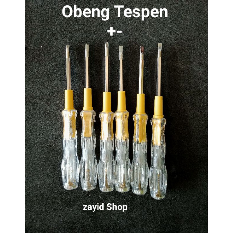 Jual Obeng Tespen Bolak balik Min dan Plus atau Ujung mata obeng ...