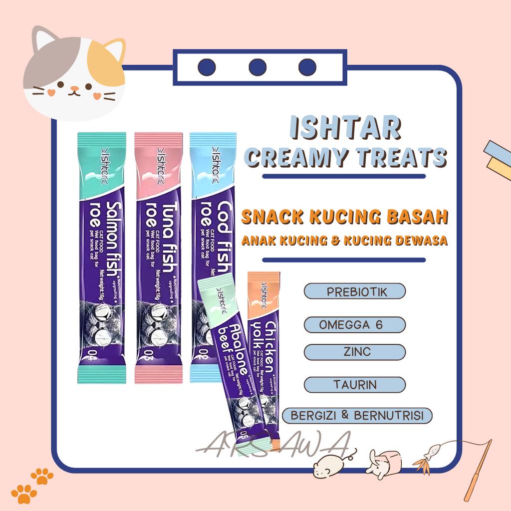 Jual Ishtar Creamy Treat Cat Snack Makanan Cemilan Kucing Kitten Adult ...