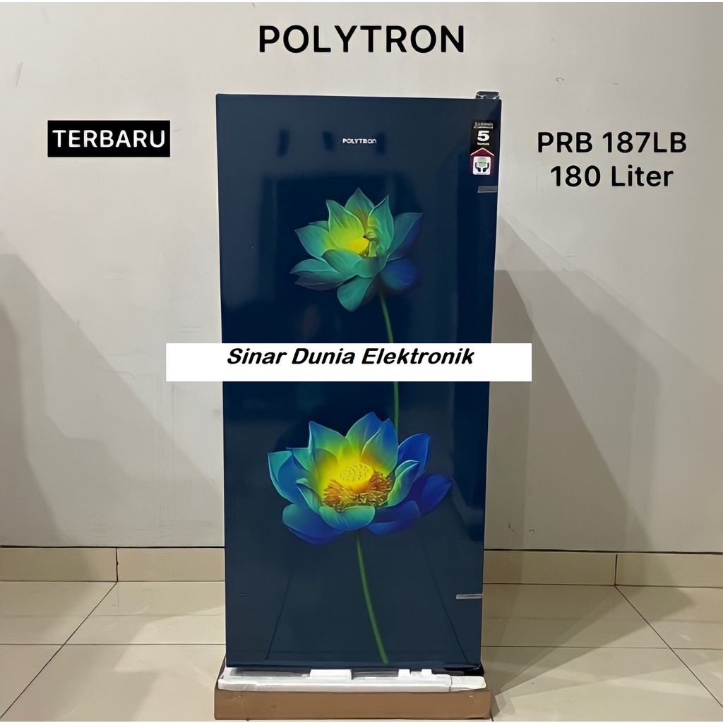 Jual Polytron Kulkas 1 Pintu 180Liter Metal Door PRB-187 LB/R Flower ...