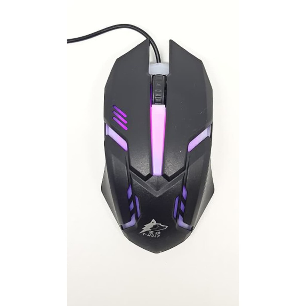 Jual MOUSE GAMING TWOLF MURAH, MOUSE GAMING LED T-WOLF V1 (7 LAMPU ...