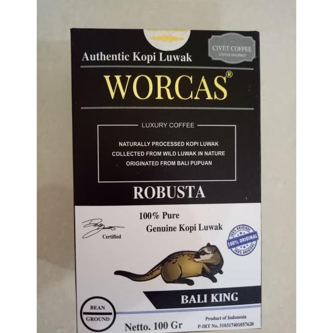 Jual Worcas Kopi Luwak Bali King 100gr (kemasanBox) | Shopee Indonesia