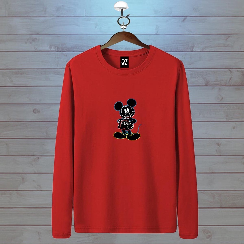 Jual Baju Kaos Distro Lengan Panjang Logo Mikey Mause Premium Quality ... Jual Baju Kaos Distro Lengan Panjang Logo Mikey Mause Premium Quality ...