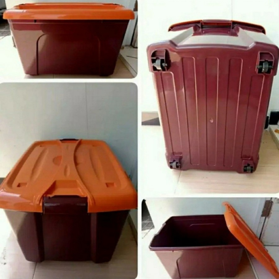 Jual BOX CONTAINER 50 LITER + RODA - Box Serbaguna 50L | Shopee Indonesia