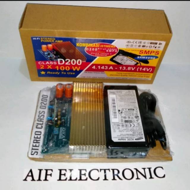 Jual Kit Power Amplifier Stereo CLASS D Adaptor Samsung 2X100W D200 ...