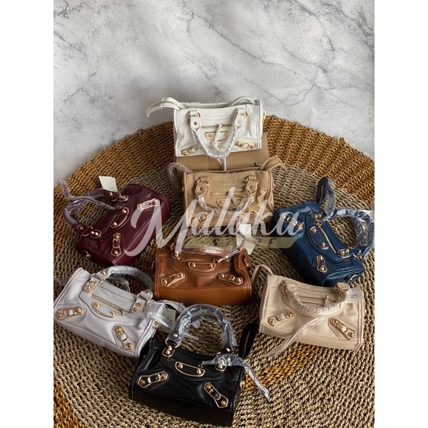 Jual TAS SALEMPANG WANITA IMPORT Gold Metalic Edge City kode 541/2339 ...