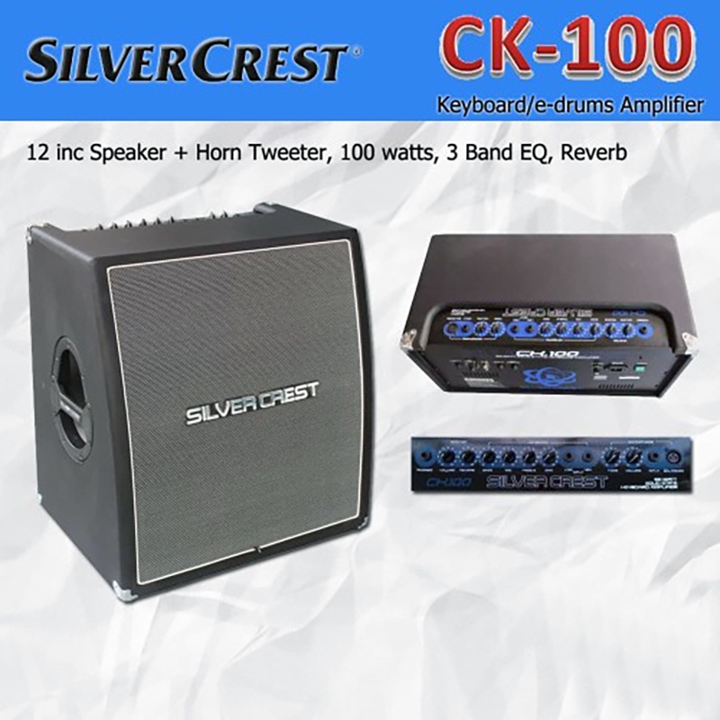 Jual Silvercrest CK100 Amplifier Ampli Drum Elektrik Keyboard Silver ...