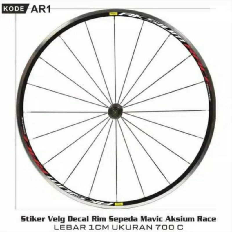 Jual Stiker Velg Decal Rim Mavic Aksium Race | Shopee Indonesia