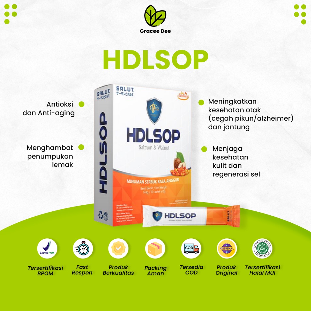 Jual HDLSOP Salmon Dan Walnut MCI Grace Dee Multivitamin Minuman Serbuk ...