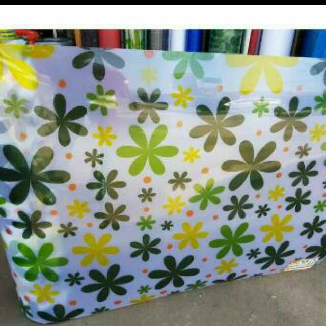 Jual Meteran Fiber pagar motif bunga warna warni penutup pagar pembatas ...