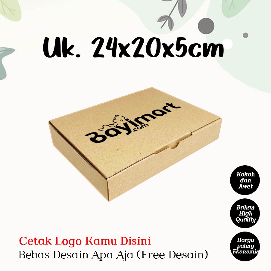 Jual (+SABLON) Kardus Custom Uk. 24x20x5 CM Bebas Desain / Kardus Packing Olshop Aksesoris ...
