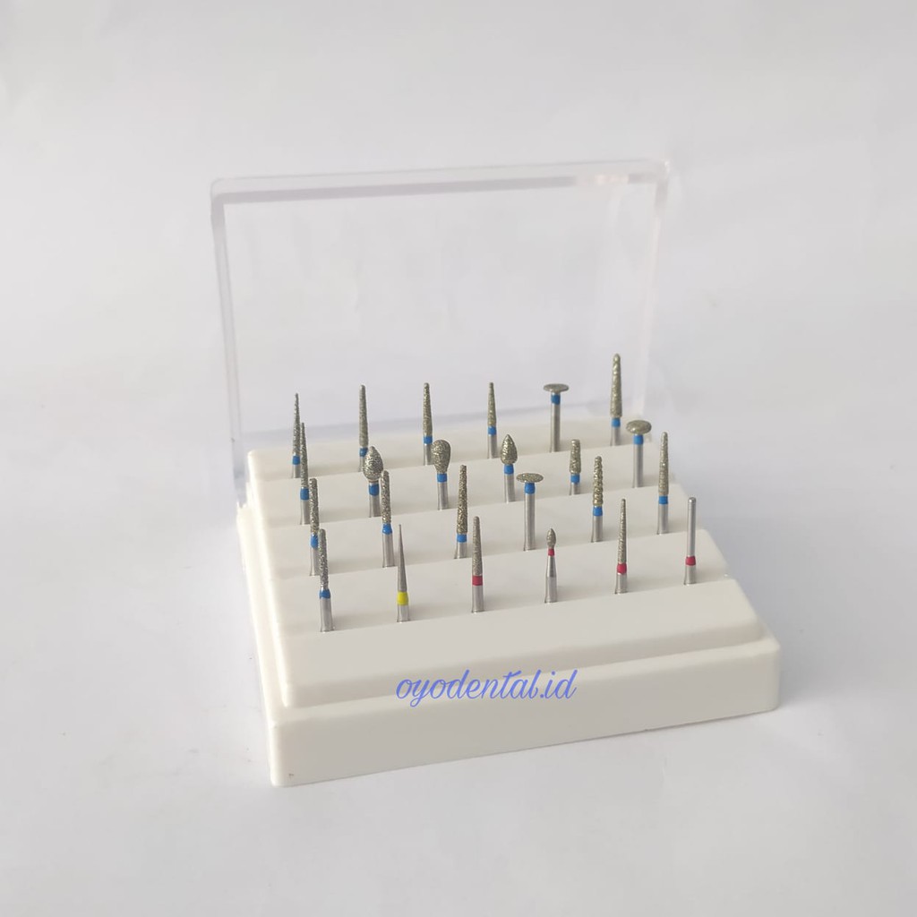 Jual Dental diamond bur gigi 24pcs high speed / diamond bur highspeed | Shopee Indonesia